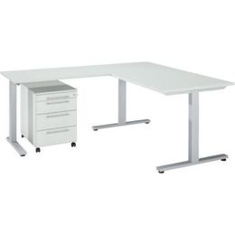 Sch&auml;fer Shop Sch&auml;fer Shop Select 3-tlg. B&uuml;rom&ouml;belset Schreibtisch Start Off, Rechteck, T-Fu&szlig;, B 1800 x T 800 x H 735 mm