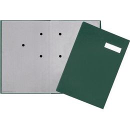 PAGNA Unterschriftenmappe, 20 F&auml;cher, Karton/Leinenbezug, gr&uuml;n