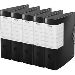 Leitz&reg; Qualit&auml;tsordner SOLID, DIN A4, R&uuml;ckenbreite 82 mm, 5 St&uuml;ck, schwarz