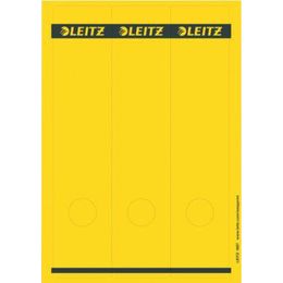 Leitz&reg; R&uuml;ckenschilder lang, PC-beschriftbar, R&uuml;ckenbreite 80 mm, selbstklebend 75 St., gelb