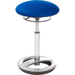 Topstar Stehhilfe Sitness HIGH BOB, f&uuml;r ergonomisches Sitzen, h&ouml;henverstellbar, Schwingeffekt, H 490-700 mm, blau, Gestell verchromt