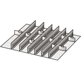 Sch&auml;fer Shop Einrichtungs-Sortiment, 6 Zwischenstege/10 Trennw&auml;nde, 50 mm, Stahlblech