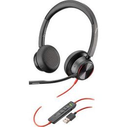 Poly Blackwire 8225 USB-C Stereo-Headset, f&uuml;r Microsoft Teams zertifiziert, + USB-C/A-Adapter
