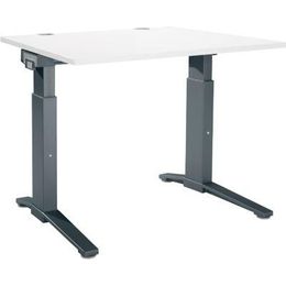 Sch&auml;fer Shop Sch&auml;fer Shop Genius Schreibtisch ERGOSTYLE S, manuell h&ouml;henverstellbar, Rechteck, C-Fu&szlig;, B 1200 x T 800 x H 675-895 mm, wei&szlig;/anthrazit