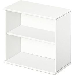 Sch&auml;fer Shop Sch&auml;fer Shop Select Ansatz-/Aufsatz-Regal LOGIN, 2 Ordnerh&ouml;hen, B 800 x T 420 x H 726 mm, wei&szlig;