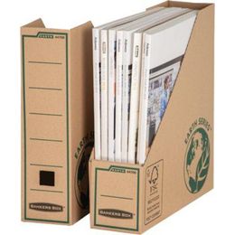 Stehsammler BANKERS BOX&reg; Serie Earth, bis A4, Griffloch, Beschriftungsfeld & Archivdruck, B 82 x T 268 x H 304 mm, Recyclingkarton, braun, 20 St&uuml;ck