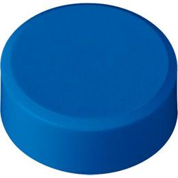 Rundmagnete Maul, Kunststoff & Metall, Feinstruktur, Haftkraft 2 kg, &oslash; 33 x 14 mm, blau, 20 St&uuml;ck