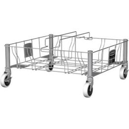 Rubbermaid Transportroller Slim Jim f&uuml;r Container Slim Jim, zweifach, B 523 x T 508 x H 228 mm, Edelstahl