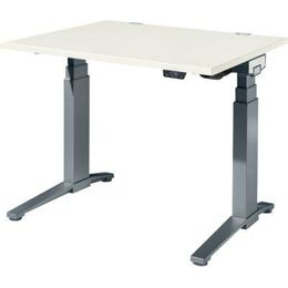 Sch&auml;fer Shop Sch&auml;fer Shop Genius Schreibtisch ERGOSTYLE S, Rechteck, elektrisch h&ouml;henverstellbar, zweistufig, C-Fu&szlig;, B 1200 x T 800 x H 635-1305 mm, inkl. Memory Master, wei&szlig;/anthrazit