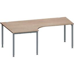 Sch&auml;fer Shop Sch&auml;fer Shop Genius Winkelschreibtisch MODENA FLEX 90&deg;, Ansatz links, B 2000 mm, Eiche/anthrazit
