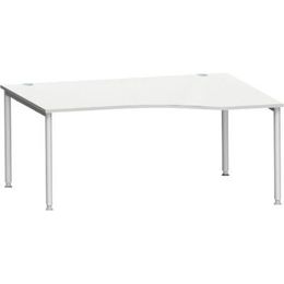 Sch&auml;fer Shop Sch&auml;fer Shop Genius Freiformschreibtisch MODENA FLEX, Ansatz rechts B 1800 mm, lichtgrau