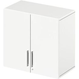 Sch&auml;fer Shop Sch&auml;fer Shop Select Aufsatzschrank LOGIN, 2 Ordnerh&ouml;hen, Griffe unten, B 800 x T 420 x H 726 mm, wei&szlig;/wei&szlig;