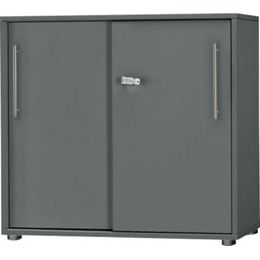 Sch&auml;fer Shop Sch&auml;fer Shop Select Schiebet&uuml;renschrank Start Off, 2 OH, abschlie&szlig;bar, B 800 x T 420 x H 788 mm, Holz, graphit/graphit