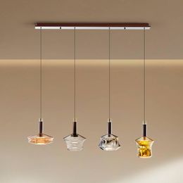 LED-Pendellampe Scarlett, bunt, L&auml;nge108 cm, Glas, 4-flg.