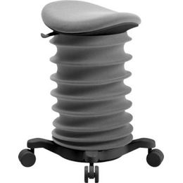 Topstar Hocker SITNESS 4D, ergonomisch, aktives Sitzen, gepolsterter Sattelsitz, h&ouml;henverstellbar, um 360&deg; drehbar, Tragegriff, Rollen, schwarz/grau