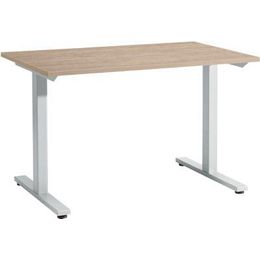 Sch&auml;fer Shop Sch&auml;fer Shop Select Schreibtisch Start Off, T-Fu&szlig;, Rechteck, Stahl/Holz, B 1200 x T 800 x H 735 mm, Eiche-Dekor