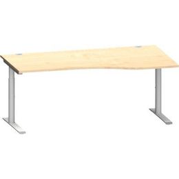 Sch&auml;fer Shop Sch&auml;fer Shop Genius Freiformschreibtisch MODENA FLEX, Ansatz rechts, Ahorn