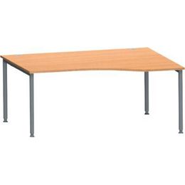 Sch&auml;fer Shop Sch&auml;fer Shop Genius Freiformschreibtisch MODENA FLEX, Ansatz links B 1800 mm, ahorn/anthrazit