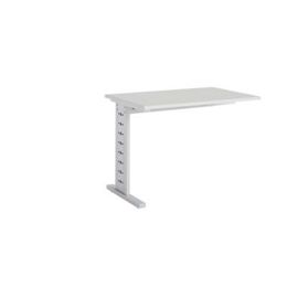 Sch&auml;fer Shop Sch&auml;fer Shop Select Ansatztisch Moxxo IQ, Rechteck, C-Fu&szlig;, B 1000 x T 600 x H 735 mm, lichtgrau