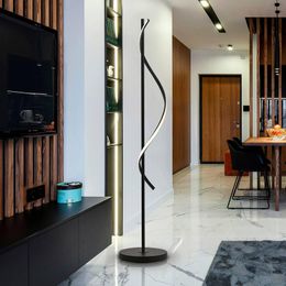 LED-Stehlampe Boa, H&ouml;he 170 cm, schwarz, Metall