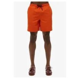 Superdry f&uuml;r Herren. M3010246A Premium bestickter Badeanzug 43,2 cm orange (L), Strandbekleidung, Recyceltes Polyester, Nachhaltig