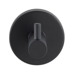 Wenko Edelstahl-Wandhaken "Bosio" in Schwarz - &Oslash; 5,5 cm - 36% | Badezimmer-accessoires