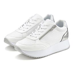 Lascana Sneaker Damen Größe 39 silber / weiß