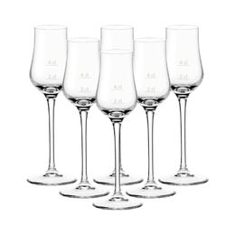 Leonardo Grappagl&auml;ser mit F&uuml;llstrichen Puccini Gastro-Edition 2 & 4 cl 6er Set