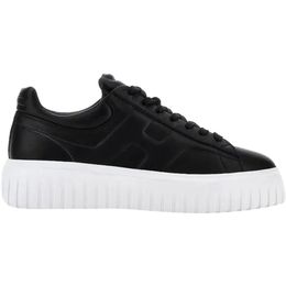 Hogan Low-Top Sneaker - H-Stripes Allacciato Sneakers - Leather - Black - Gr. 42 (EU) - in Schwarz - f&uuml;r Damen