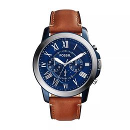 Fossil Uhren - Grant Chronograph - Gr. unisize - in Dunkelbraun - f&uuml;r Damen
