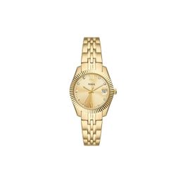 Fossil Uhr - Scarlette Three-Hand Date Gold-Tone Stainless Stee - Gr. unisize - in Gold - f&uuml;r Damen