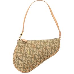 Christian Dior Hobo Bags - Mini Diorissimo Canvas Saddle Pochette - Gr. unisize - in Braun - f&uuml;r Damen