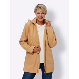 WITT Damen Softshelljacke mit Fleece-Futter, camel, Gr&ouml;&szlig;e 42