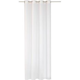 Gardine WIRTH, B:450cm H:244cm, weiß, Polyester, Wohnzimmer, Gardinen, "Audrey", Store