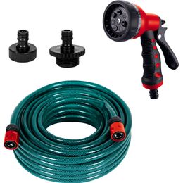 Pumpenschlauch Einhell, schwarz, Kunststoff, Schl&auml;uche, 20m Gartenschlauch inkl. Adapter und Spritzpistole