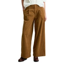 Marc O'Polo Damen Chinohose "aus Organic Cotton"wood grain, Gr. L, MARC O'POLO DENIM, unifarben, Cord, Obermaterial: 100% Baumwolle, Hosen