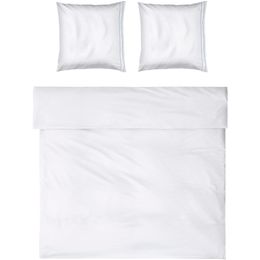 M&ouml;ve Bettw&auml;sche M&Ouml;VE, wei&szlig;, Satin, Obermaterial: 100% Baumwolle, Bettw&auml;sche, "M&ouml;ve Noblesse Bettw&auml;sche Set", mit eleganten Biesen