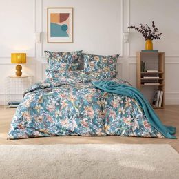 Bettw&auml;sche Estella, blau, Mako-Satin, Obermaterial: 100% Baumwolle, Bettw&auml;sche, "Estera"