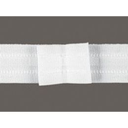 Faltenband GERSTER, B:2,6cm L:1.000cm, weiß, Polyester, Gardinenbefestigungen, "Faltenband 26mm, 2 Falten"