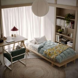 Bettgestell Karup Design, B:118cm H:20cm L:228cm, braun, Betten, "JAPAN BED, FSC-zertifiziertem Massivholz Futonbett, excl. Matraze", zeitlos, bequem