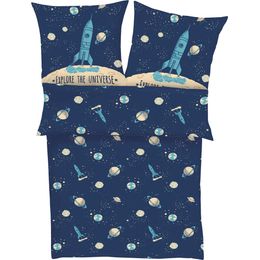Kinderbettw&auml;sche s.Oliver, blau, Mako-Satin, Obermaterial: 100% Baumwolle, Bettw&auml;sche, "Satinbettw&auml;sche s.Oliver Junior", in verschiedenen Designs: