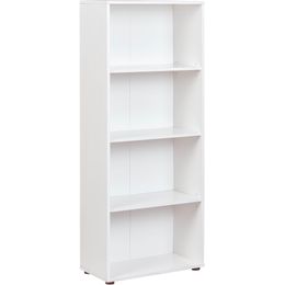 B&uuml;cherregal Inter Link, B:60cm H:145cm T:30cmwei&szlig;, Spanplatte, Wohnzimmer, Regale