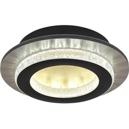 Globo LIGHTING Deckenleuchte "JAYDEN", &Oslash; 20cm H: 5,5cm, 1 Stk.schwarz matt, Leuchten, Deckenlampe Wohnzimmer-Leuchte Schlafzimmer-Leuchte Flur K&uuml;che