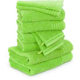 M&ouml;ve Handtuch Set M&Ouml;VE, gr&uuml;n, Walkfrottier, Obermaterial: 100% Baumwolle, Handtuch-Sets, "New Classic", Waschhandschuhen, G&auml;ste-, Hand- und Duscht&uuml;chern,