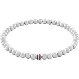 Tommy Hilfiger Damen Armband "METAL BEADS", 16,5cm, Edelstahl, bunt, Edelstahl, Armbänder, mit Emaille