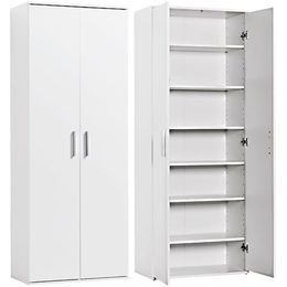 Mehrzweckschrank Procontour, B:64cm H:167cm T:34cm, wei&szlig;, K&uuml;che, Schr&auml;nke, "Haushaltsschrank Clara BESTSELLER", H&ouml;he 167cm mit variabel verstellbaren