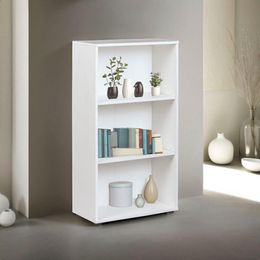 B&uuml;cherregal Inter Link, B:60cm H:110cm T:30cmwei&szlig;, Spanplatte, Wohnzimmer, Regale