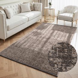 Teppich ELLE DECORATION, B:200cm H:5mm L:290cmbeige, Baumwolle, Polyester, Wohnzimmer, Teppiche, "Prisma", Glanz-Effekt, Karo Design, Kachel-Optik,