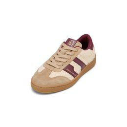Marc O'Polo MARC O'POLO Damen Sneaker "aus Leder und Teddyfell", Gr. 40, lila, Obermaterial: 55% Leder (Rind), 45% Polyurethan, unifarben, Schuhe