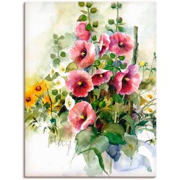 Wandbild Artland, B:60cm H:80cm T:1,8cm, pink, Leinwand, Wohnzimmer, Bilder, "Blumen Zusammenstellung I", als Leinwandbild, Poster in verschied.
